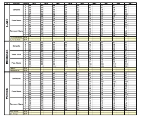 Planning 5x5 Madcow Model. ուժի ռեժիմ սկսնակների համար