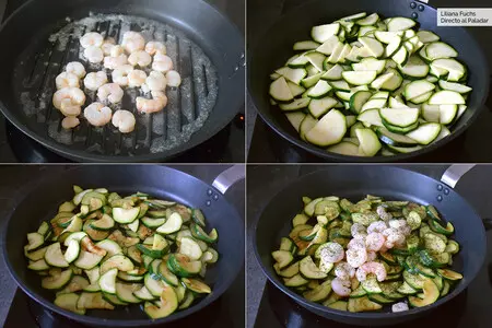 Sautéed courgette قدم قدم