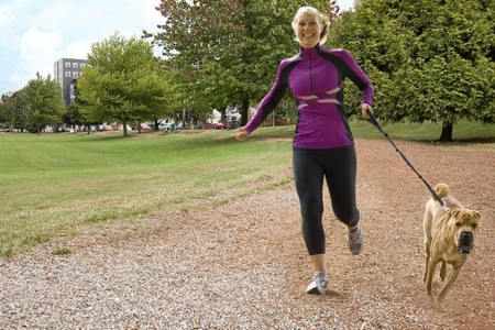 courir avec le chien