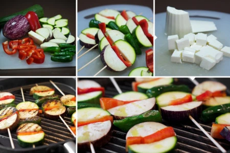 Brochetas de verduras Siken - elaboración