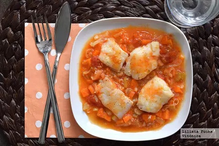 Cod kwi-tomato sauce