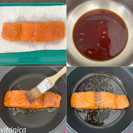 Tangerine Glazed Salmon Steps