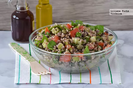 beluga linsubaunir quinoa salat