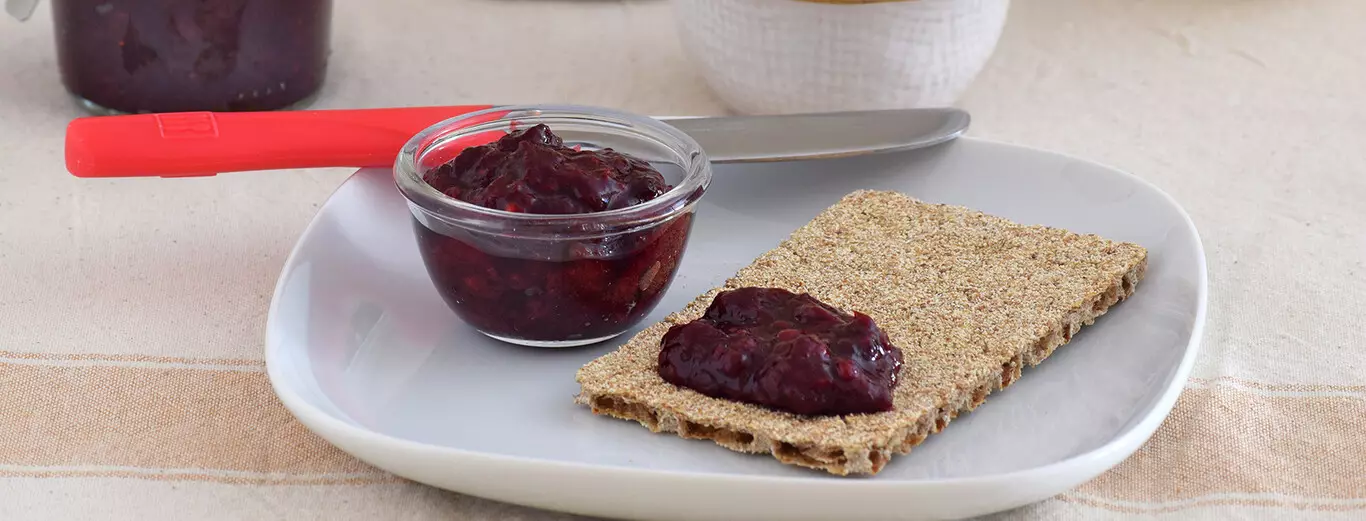 Red fruit jam without sugar. Easy and simple dessert recipe