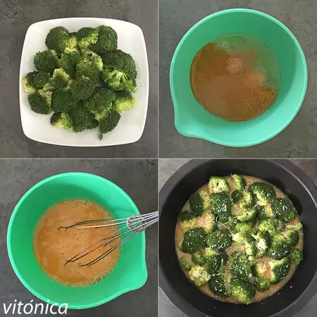 Broccoli omelet. Nzọụkwụ