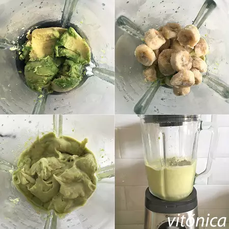 Smoothie Avocado. Langkah-langkah