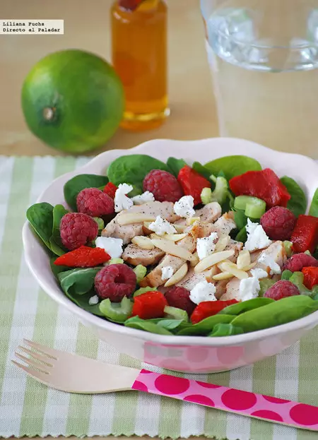 salade de framboises