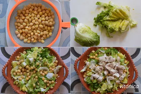 Chicken and Chickpea Salad Steps