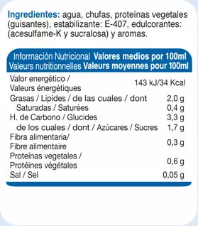 Inco Light Nutritional Info